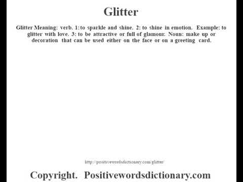 Glitter definition | Glitter meaning