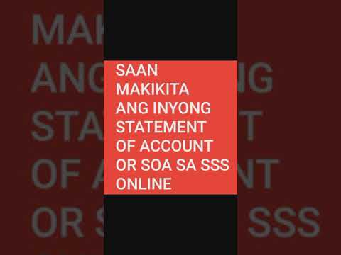 PAANO MAKAKUHA NG SOA SA SSS ACCOUNT ONLINE