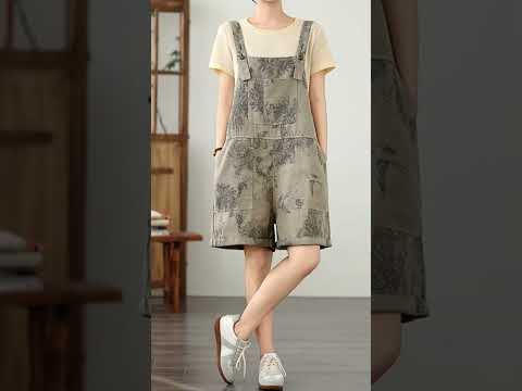 women's short Dungarees 🤩#ytshorts #overalls #dungareedress