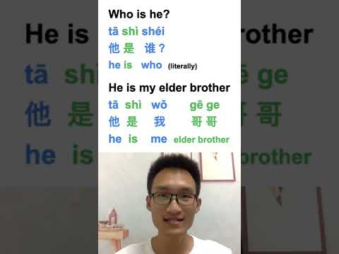 Learn Chinese 'Who is he' in Mandarin