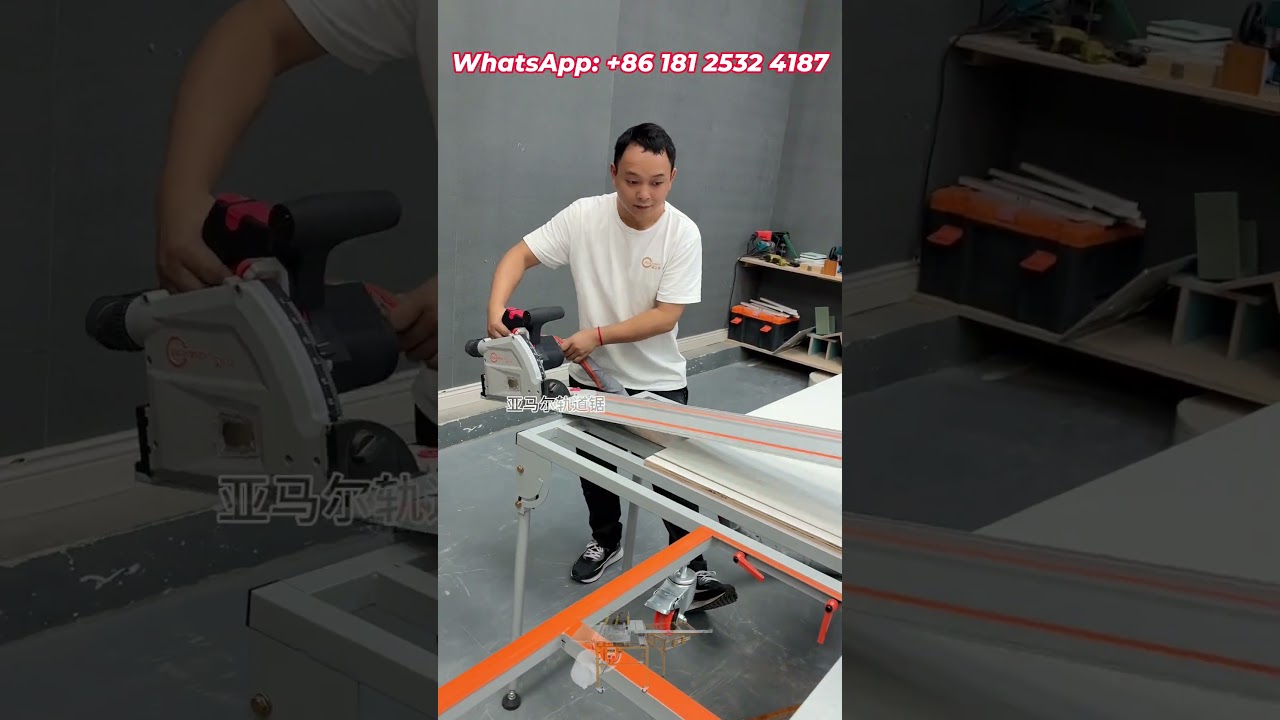 Professional Track Saw with Guide Rail for Woodworking