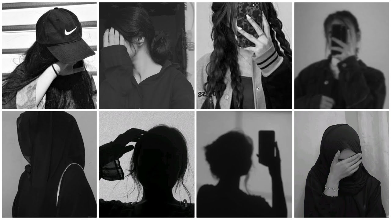 Dpz for girls 💕 || hide face dp || profile picture for girls || black dp images || hidden face dpz
