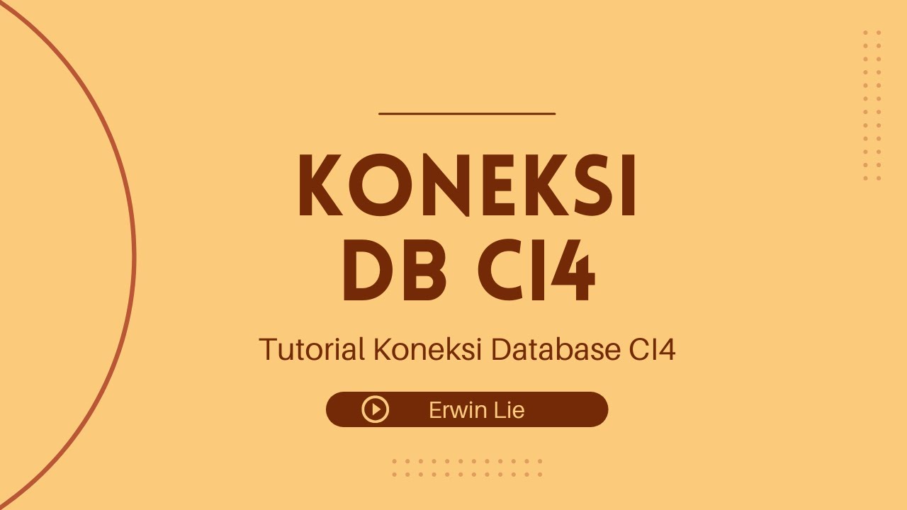 Tutorial cara koneksi database ci4