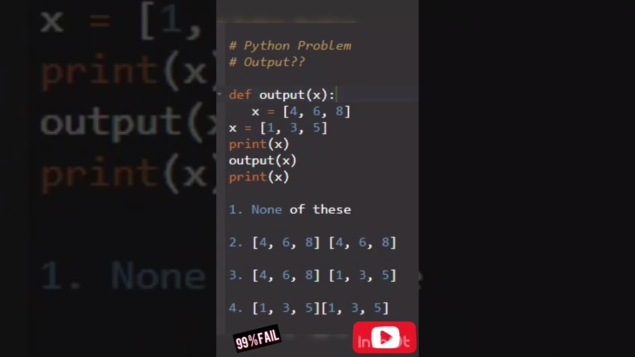 Practice Tricky Python Problem 17