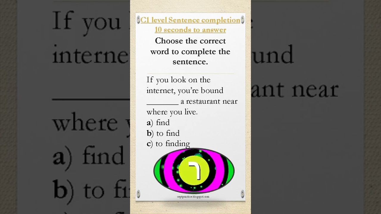C1 Level- Sentence completion exercise 7