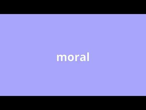 what is the meaning of moral