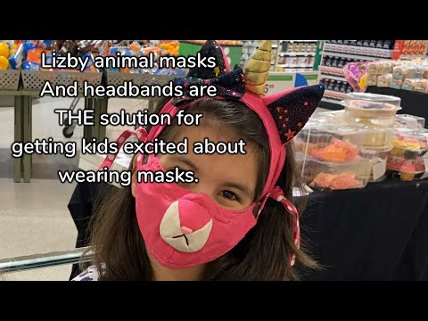 Lizby Animal Masks and Headbands for Kids and Toys, coronavirus mask, kids face mask, covid-19