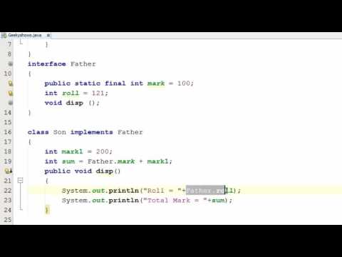 Learn 127 Example of One class implements one interface in Java Programming Hindi - Mind Luster