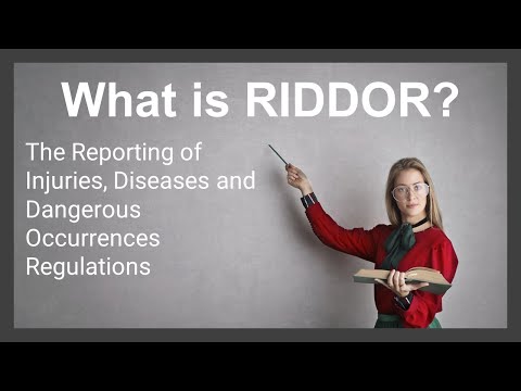 What is RIDDOR? - what employers must record and report about workplace incidents
