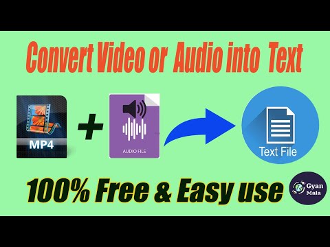 Convert Audio/Video to Text I Free & Easy II Gyan Mala II