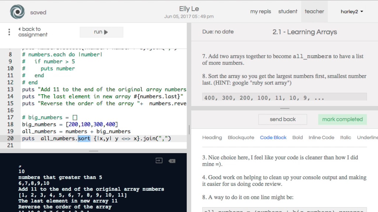 CS101 Ruby - Session 3 Part 1 - Homework Review (Arrays & Methods)