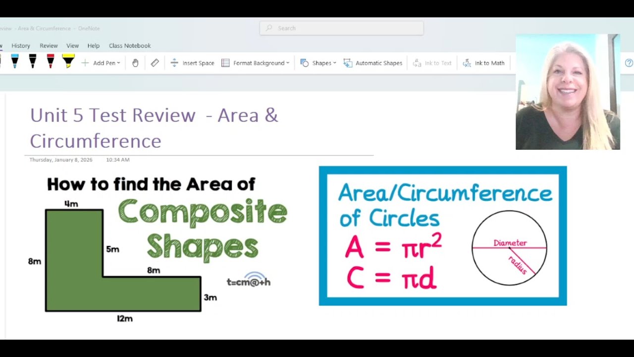 Unit 5 Test Review - Area & Circumference