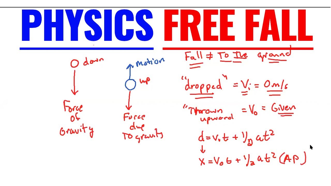 Physics Free Fall and Example (SAT/ AP Physics 1)