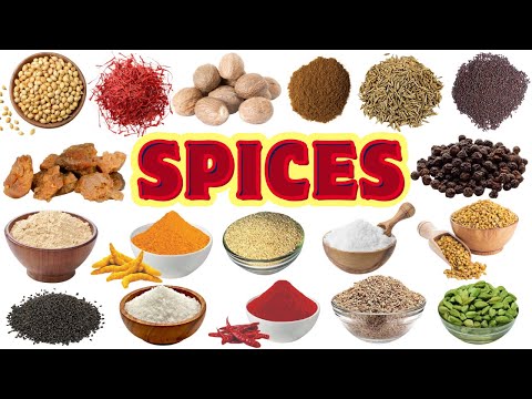 Spices Names | Spices Names with Pronunciation|Spices name in english and gujarati|Spices Vocabulary