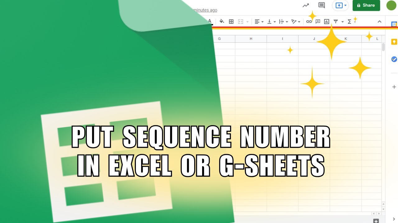 ❤️ EASY: How to put sequence number in excel or Google Sheet Automatically | Troubleshooting