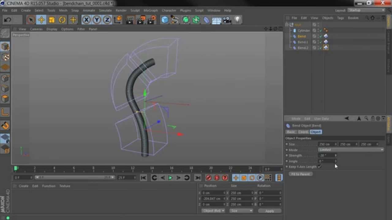 C4D Python Bend Chain Rig