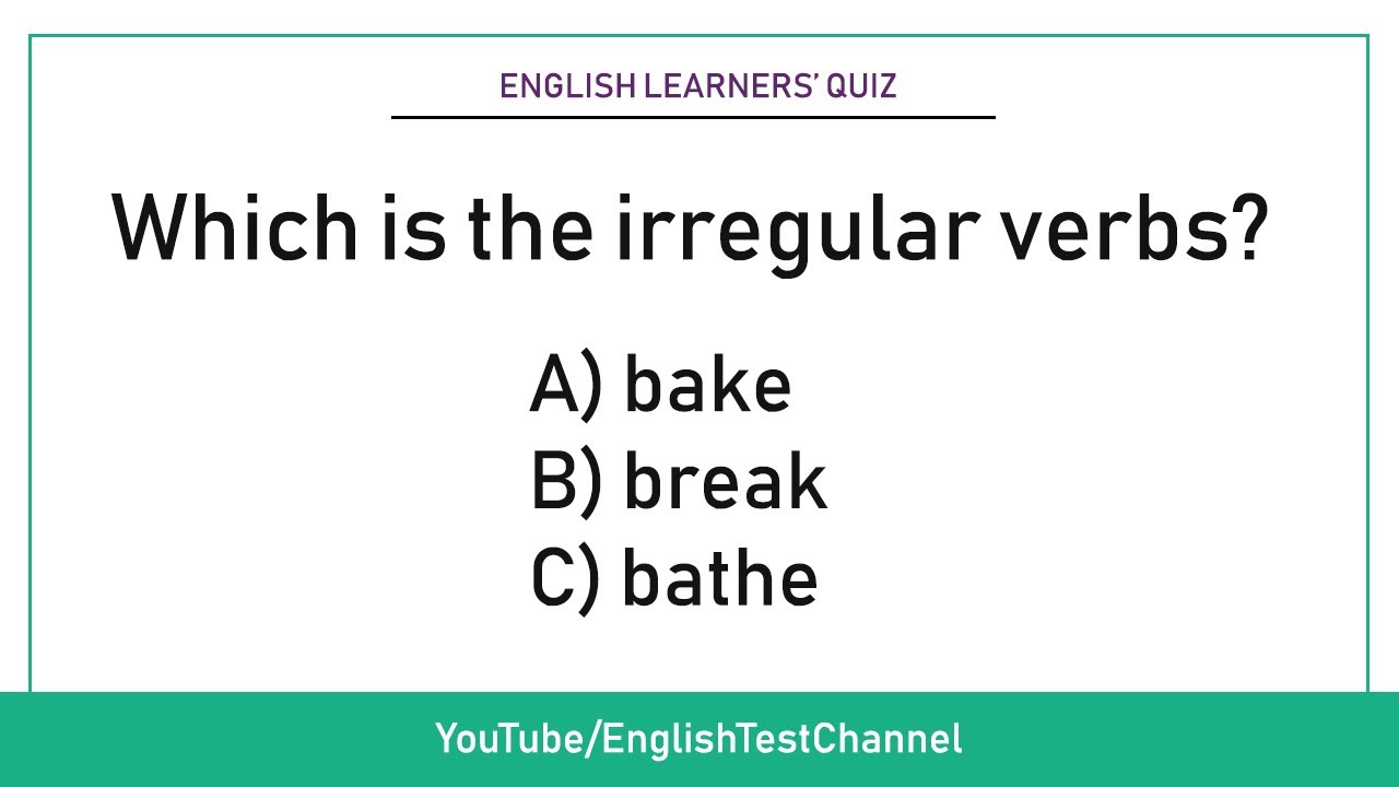 Which is the irregular verb? (Part 1)
