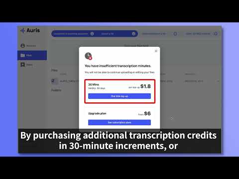 3. How to upload video / audio files to Auris AI