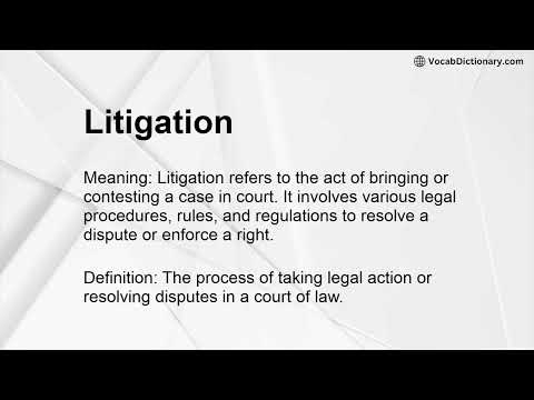 Litigation Meaning