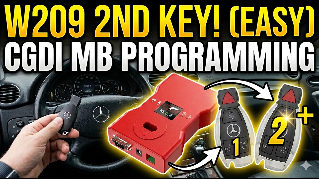 Mercedes W209 (CLK) W211 (E-class) Second Key Programming: Step-by-Step with CGDI MB