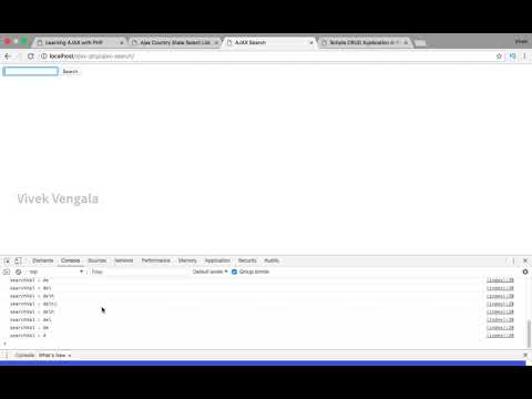 Demo of Ajax Search Suggestions Dropdown in PHP