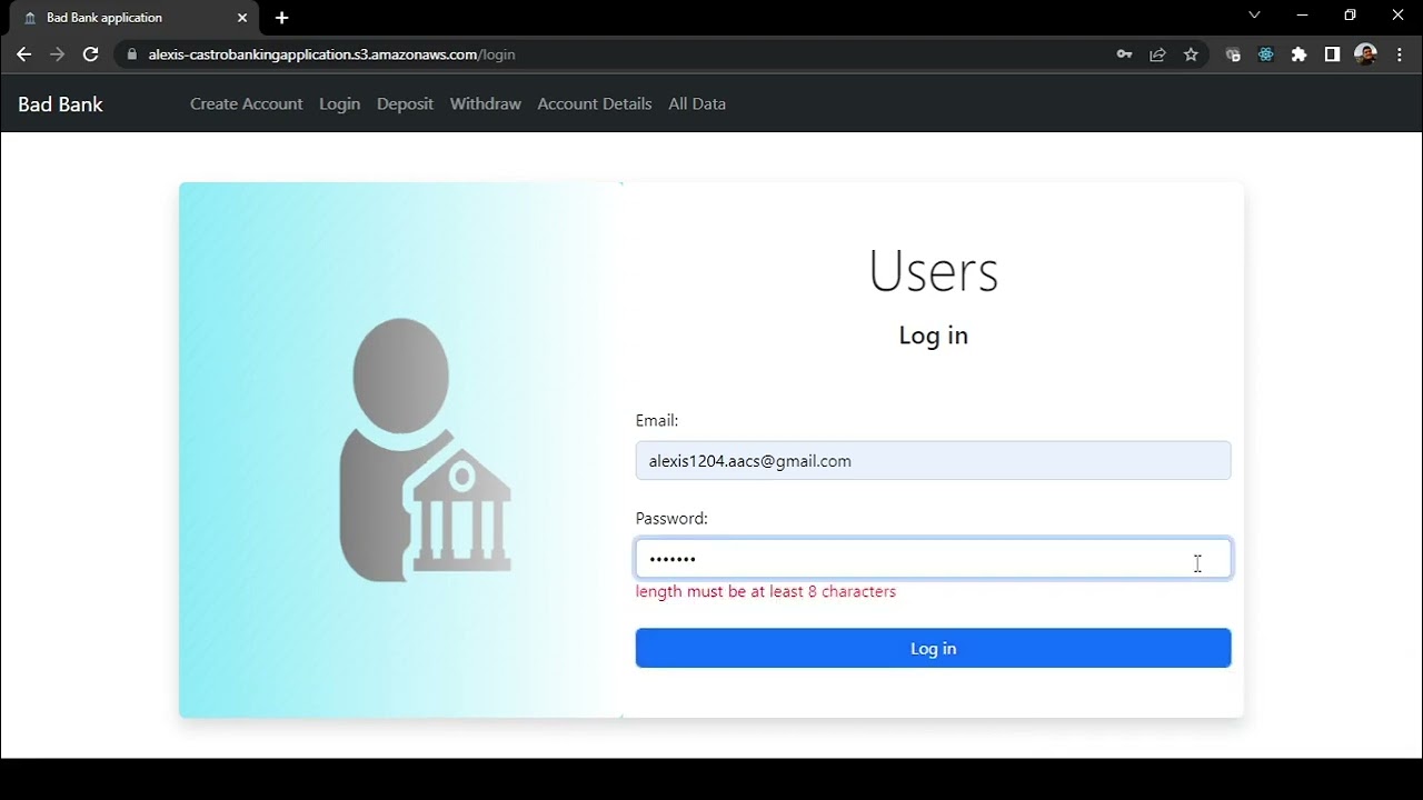 Bad Bank App with React