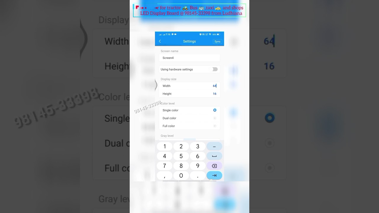 How to change LED display board size settings #leddisplay