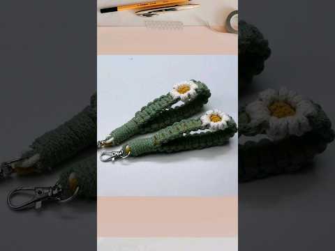 DIY Daisy Keychain EASY #macrame #keychain #shorts