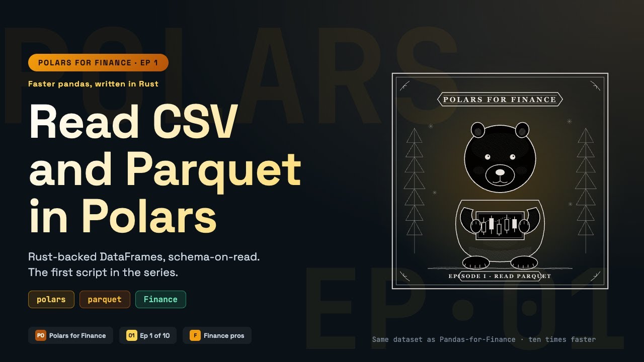 Read CSV and Parquet in Polars — Python Tutorial