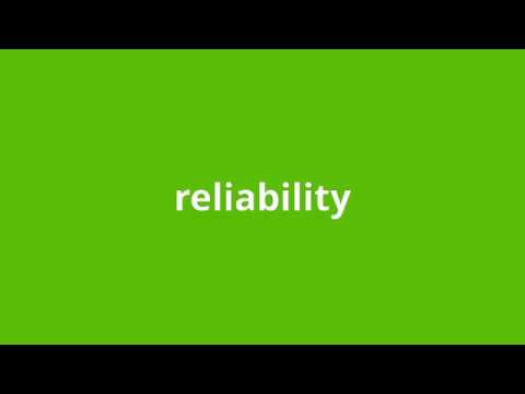 what is the meaning of reliability.