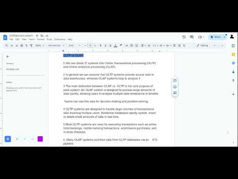 OLTP vs OLAP