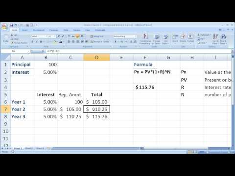 Finance Basics 2 - Compound Interest in Excel