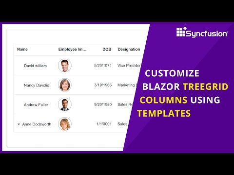 Learn Customize Blazor TreeGrid Columns Using Templates - Mind Luster