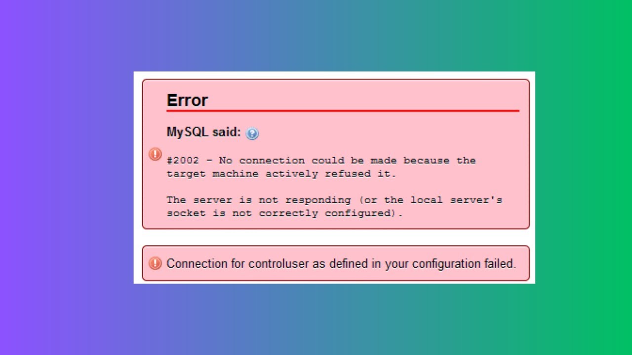 How to Fix the MAMP phpMyAdmin Error in Mac