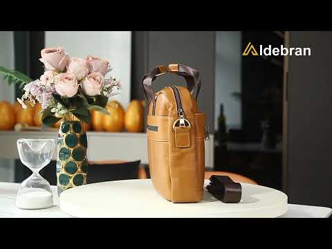 ALDEBRAN Tan Italian Leather Laptop bags for Men