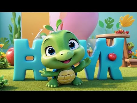 Three Baby Turtles Say A B C | Alphabet Song for Kids | Fun Nursery Rhyme in English