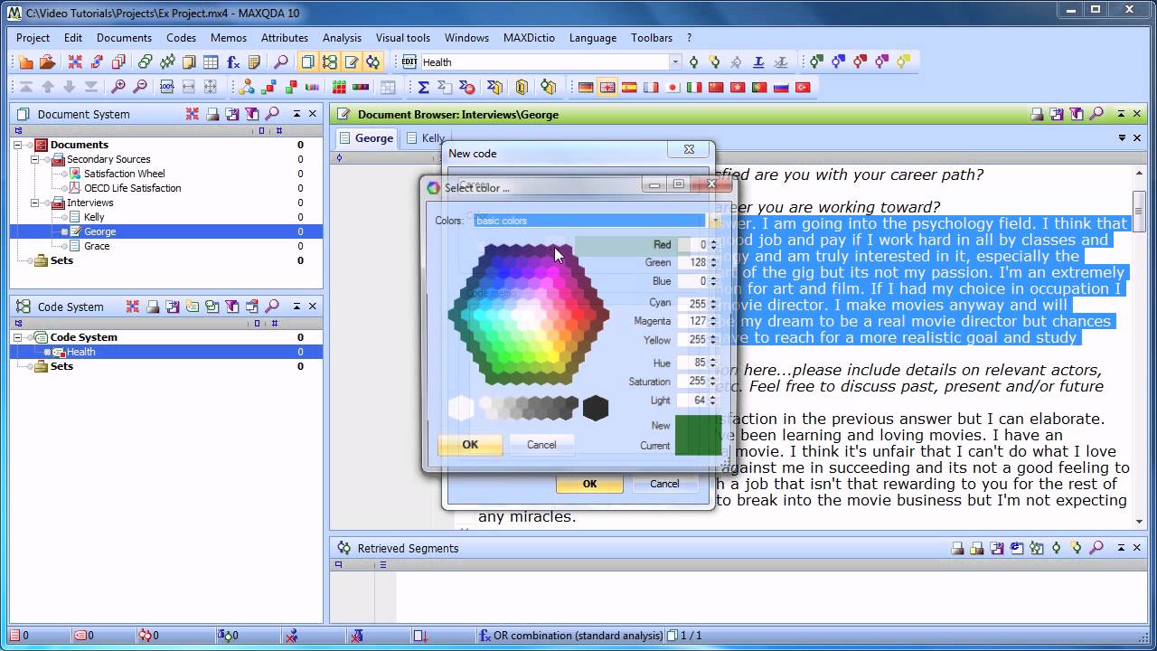 [2011] MAXQDA 10 and MAXQDA 11: Open Coding