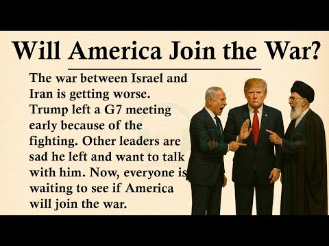 Trump Leaves G7 Early || 😡⌚Learn English Through Story Level 3 || Graded Reader 🎧