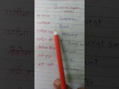 common English words along with their Hindi meanings