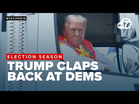 'It's a disgrace': Donald Trump in garbage truck claps back at Biden, democrats