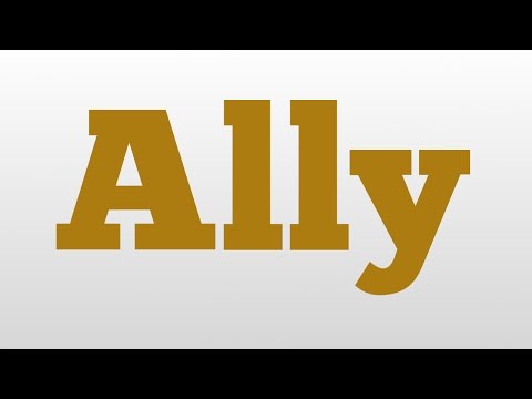 Ally meaning and pronunciation