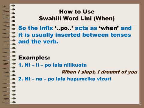 Learn Swahili: How to Use the word Lini/When/ as a Statement and a Question
