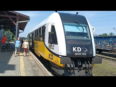 SA135-002 KD Z JAWORA DO KŁODZKA MIASTA ODJAZD Z STACJI ZĄBKOWICE ŚLĄSKIE.