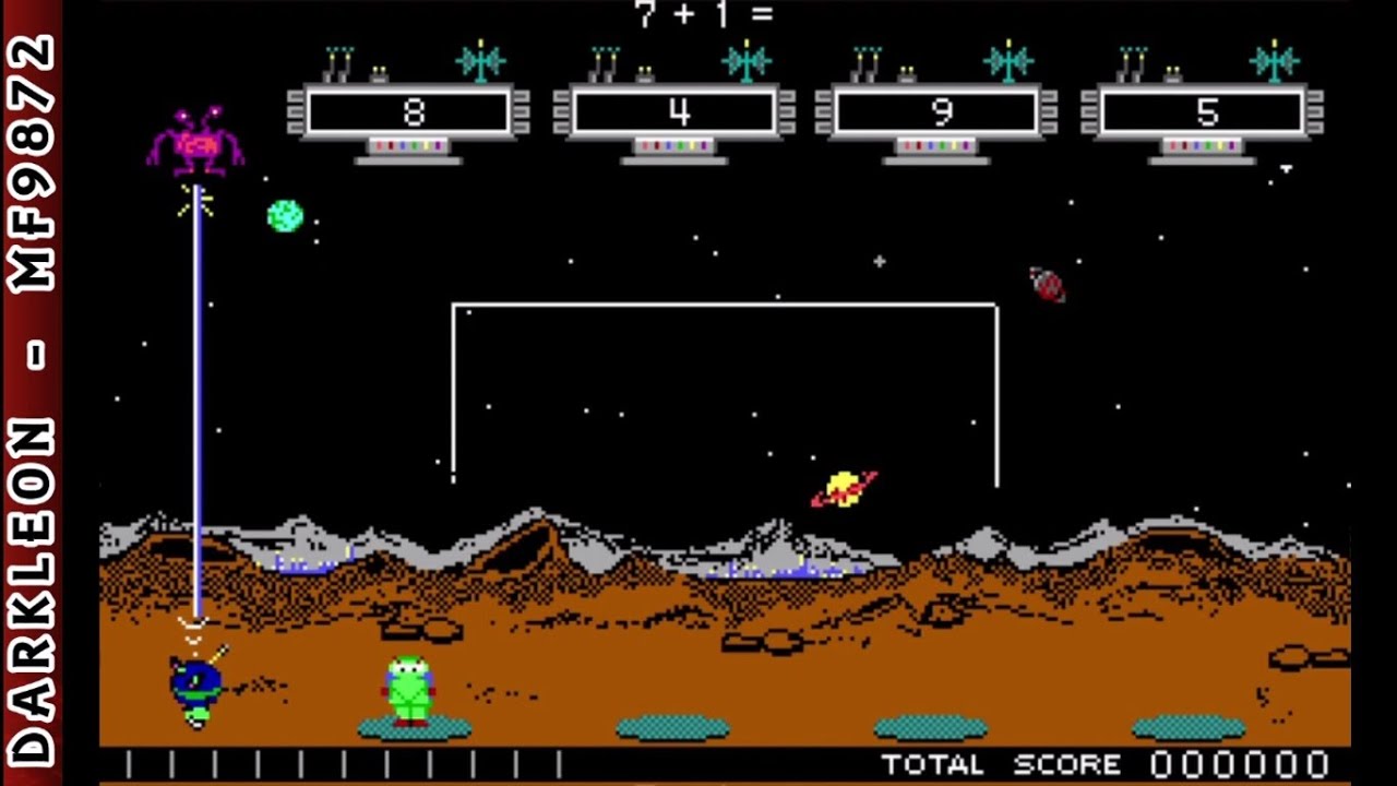 Math Blaster Plus! © 1987 Davidson Ass - PC DOS - Gameplay