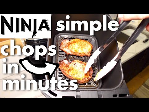 🥩 Air Fryer PORK CHOPS in minutes! Cooking time & temperature with Ninja Foodi Max
