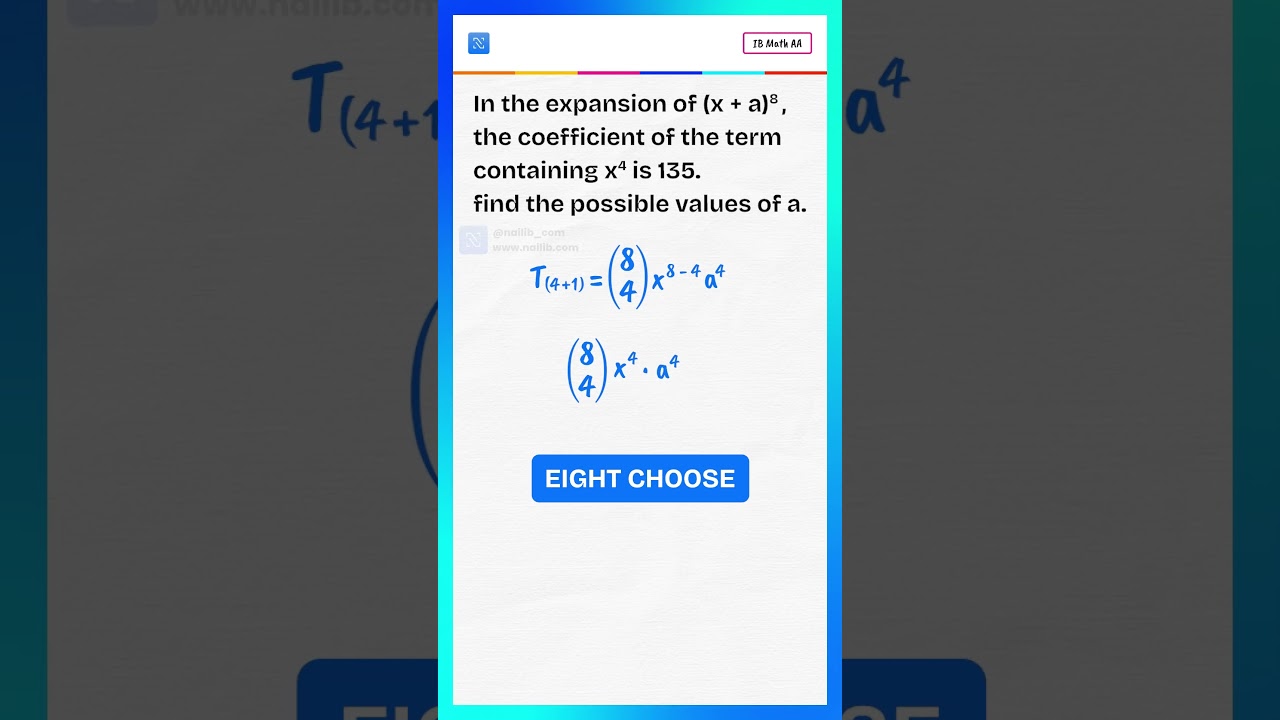 IB Math Binomial Expansion Trick | Find Unknown Constants from a Single Term!