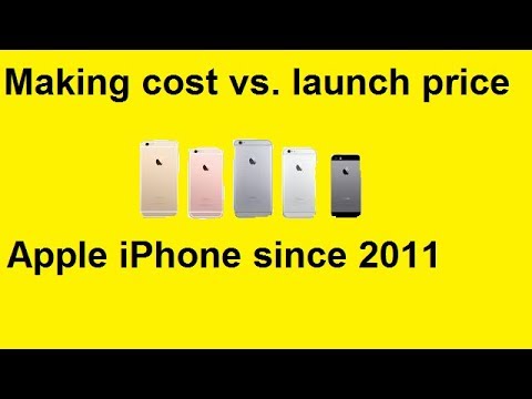 Apple iPhone since 2011 Making cost vs. launch price !! How To Learn !