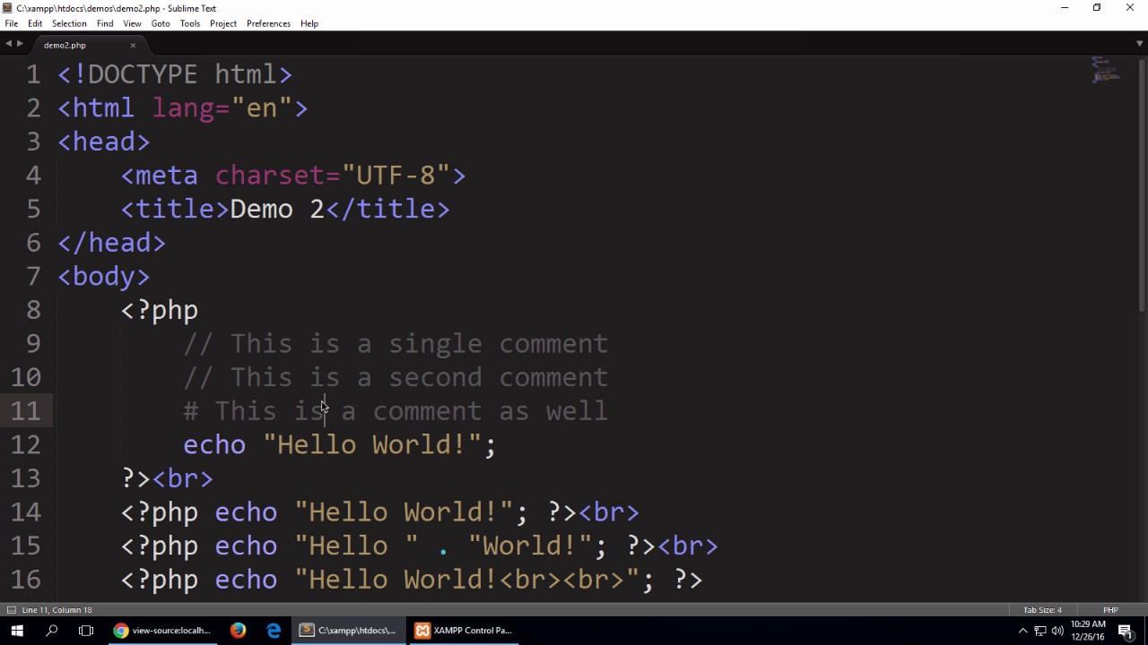 Adding Comments to Your PHP
