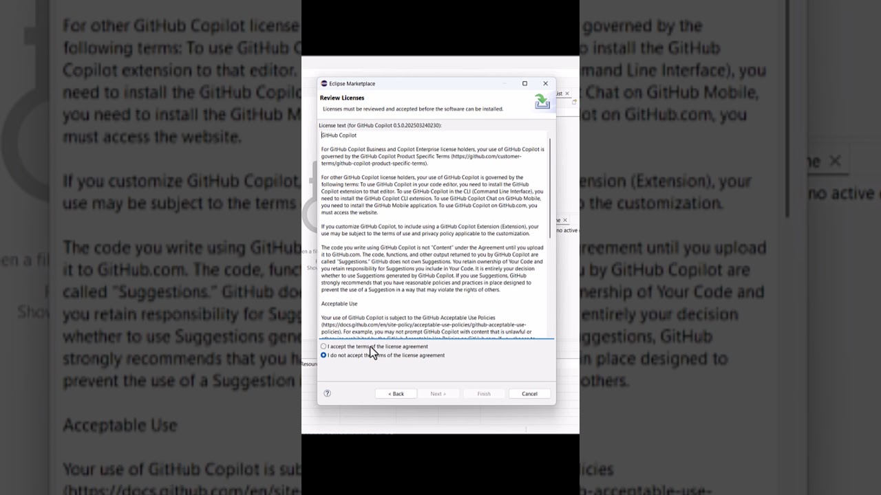 Enable GitHub Copilot in Eclipse