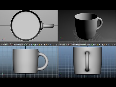 How to model a Coffee Mug in Autodesk Maya | Free 3D and Animation Tutorials